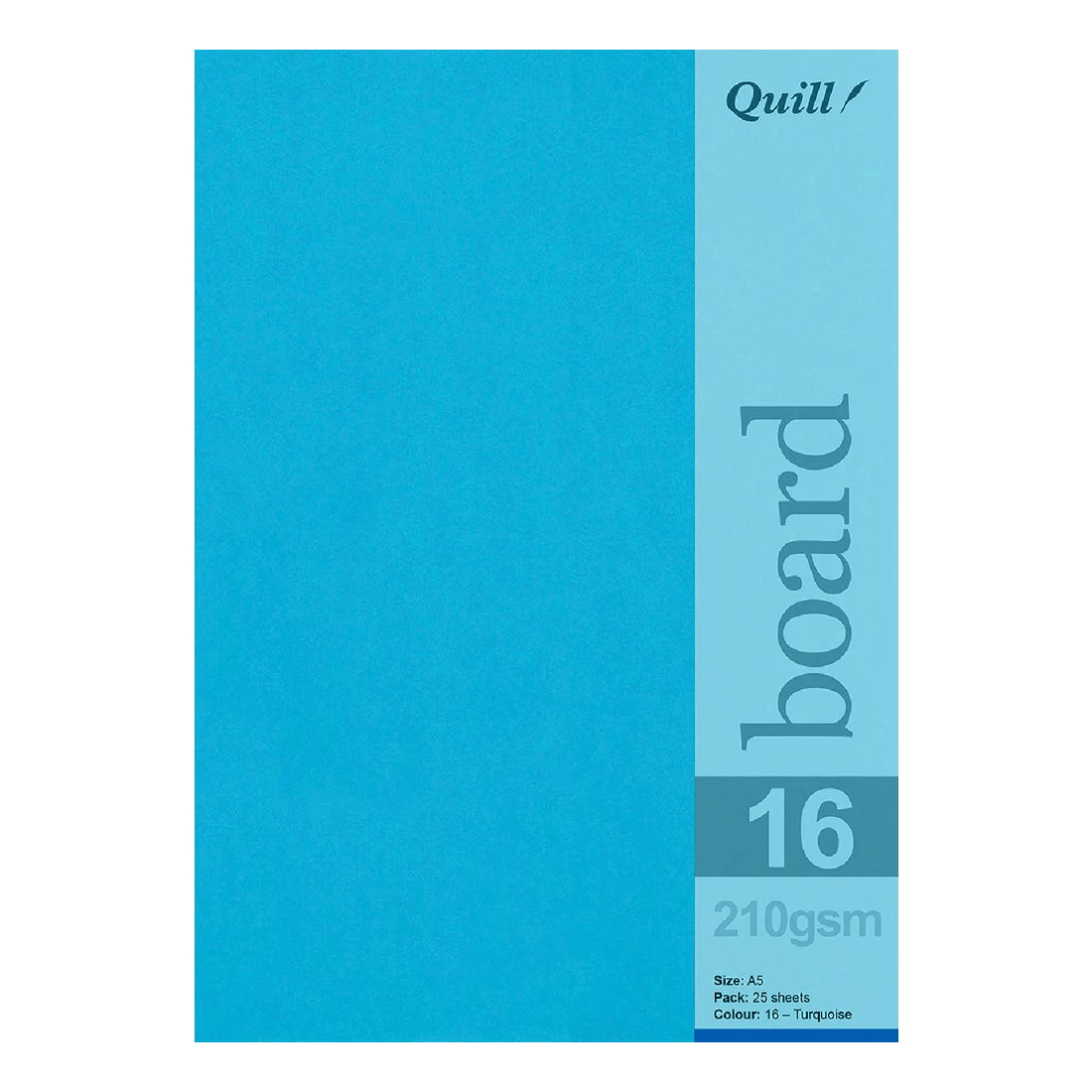 Quill A5 210gsm Board Turquoise 25 Pack - Kmart