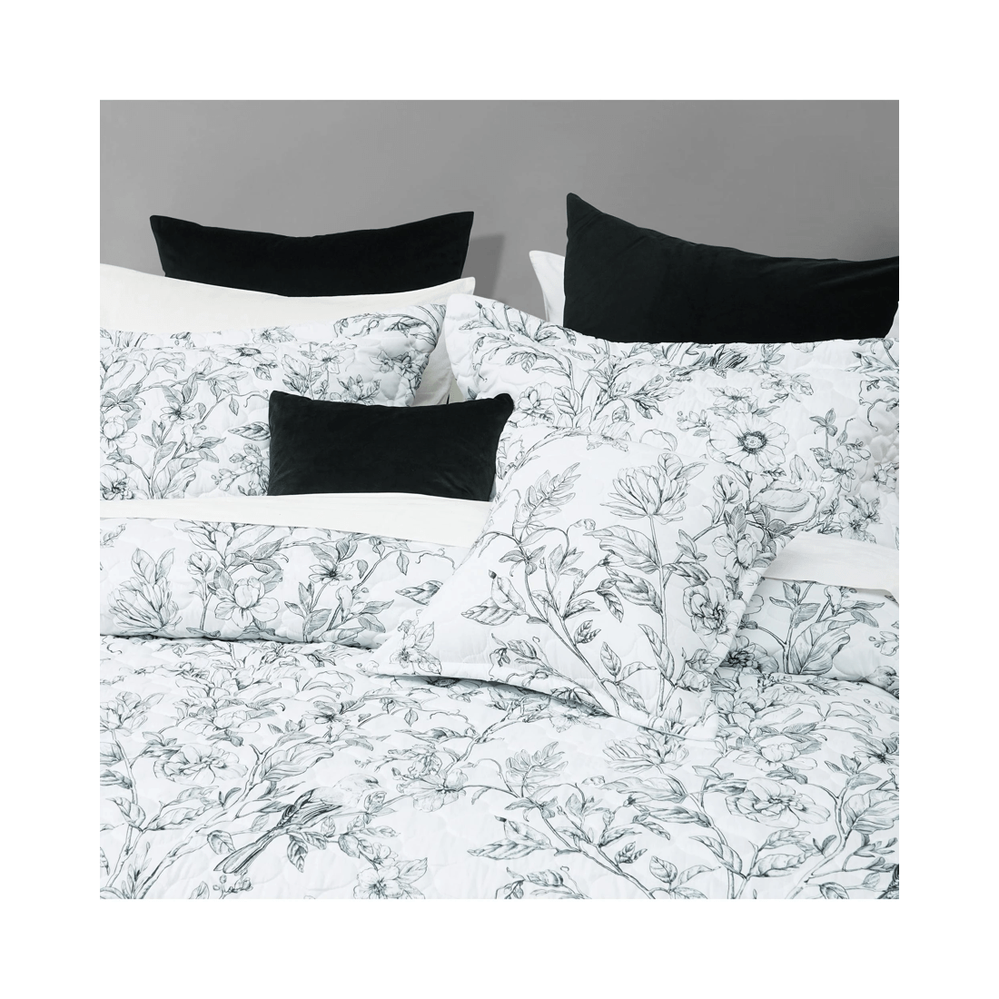 Bianca Bedding Gracie Floral Bedspread Set - Blue & White, King Single ...