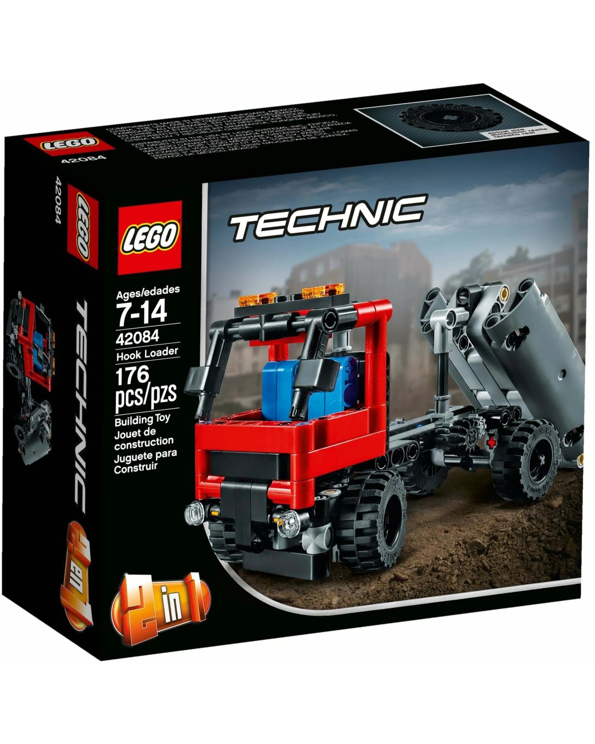 LEGO 42084 Hook Loader Truck - Build & Play 2-in-1 Set - Kmart