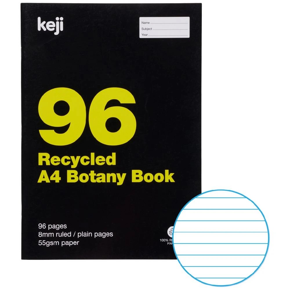 Keji A4 55gsm 8mm Botany Book 96Pg - Kmart