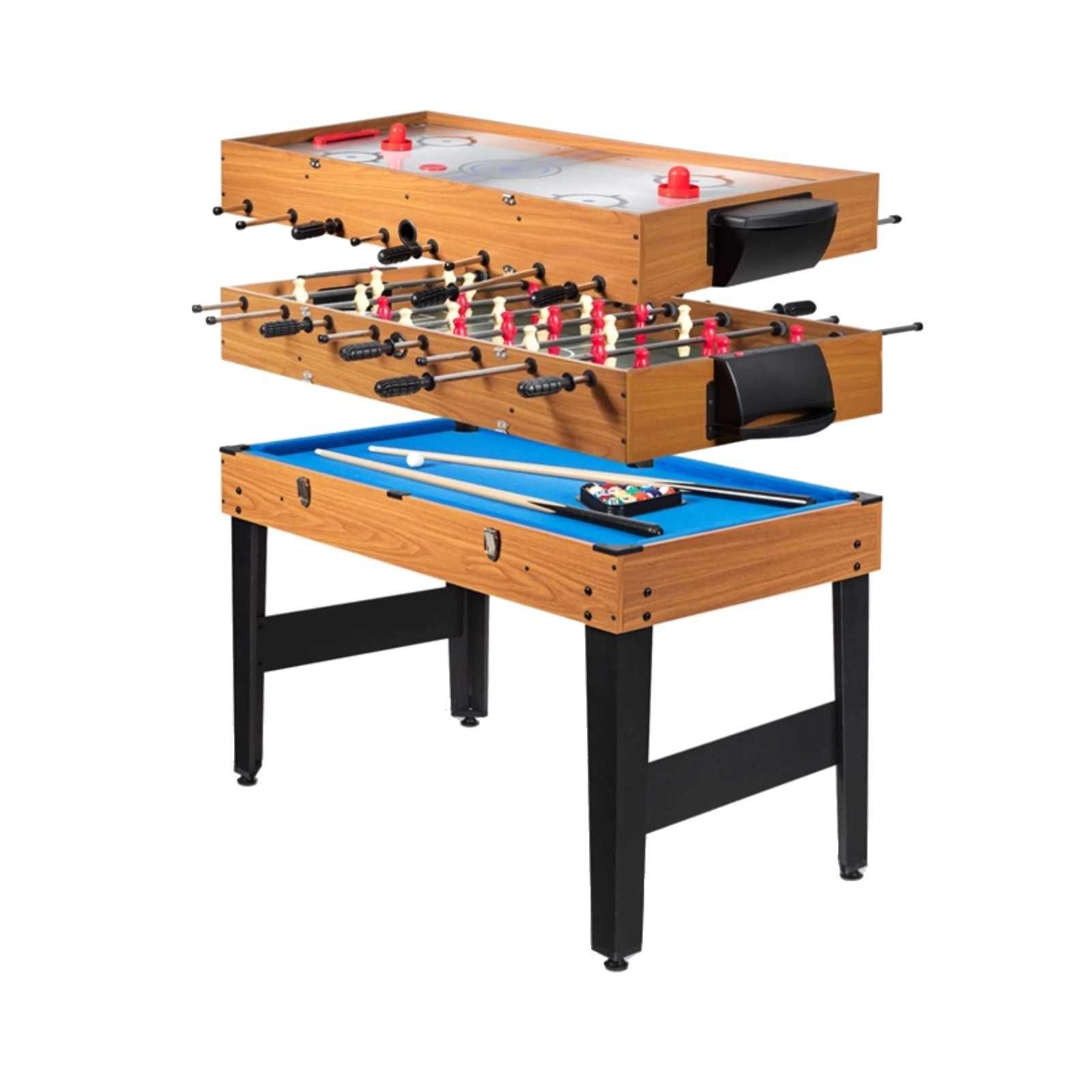 Costway 3-in-1 Combo Game Table Set Arcade Pool Game Table w/Air Hockey ...