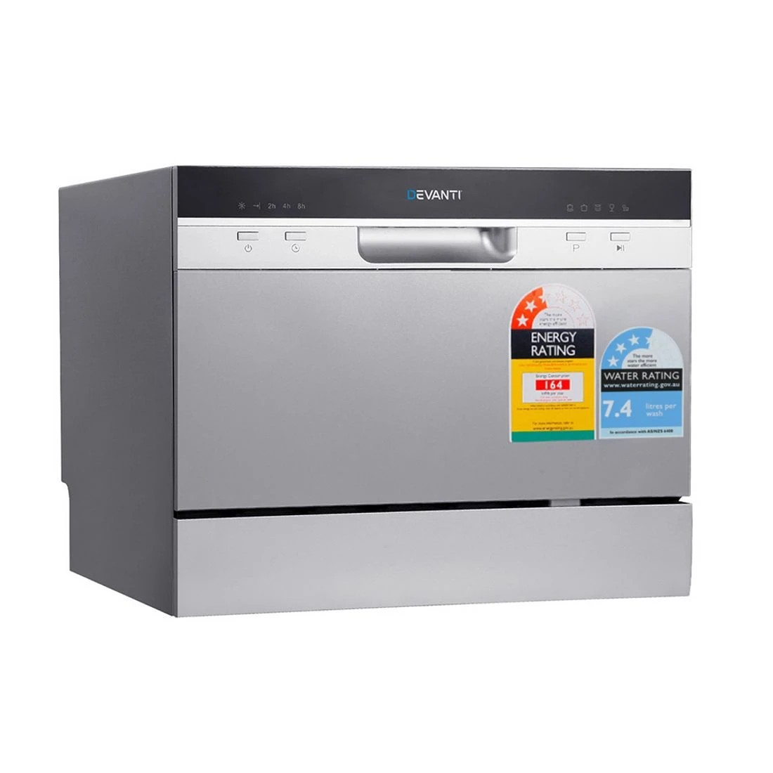 Devanti 6 Place Settings Benchtop Dishwasher Countertop Compact Quiet ...