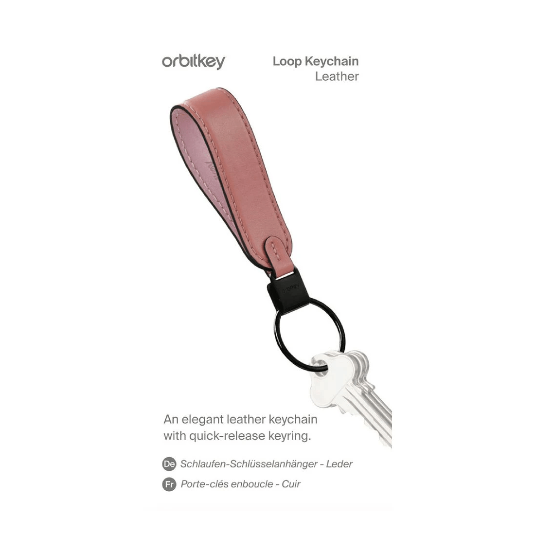 Orbitkey Loop Keychain Leather Cotton Candy - Kmart
