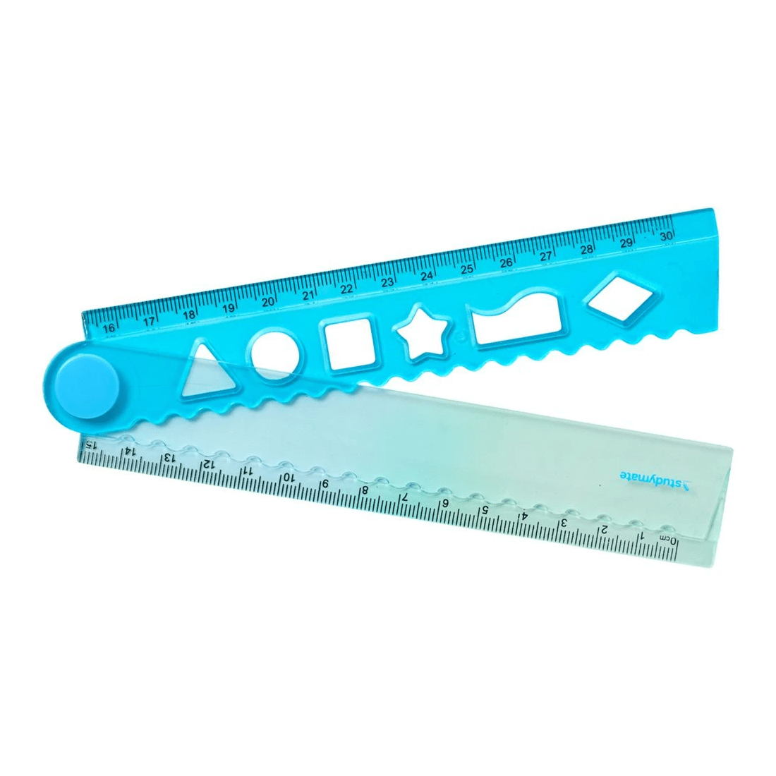 Studymate Pastel Ombre Fold Ruler 30cm Blue and Green - Kmart