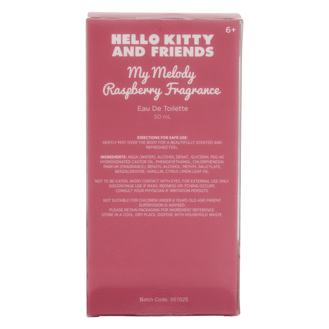 Hello Kitty and Friends My Melody Eau De Toilette 50ml - Raspberry ...