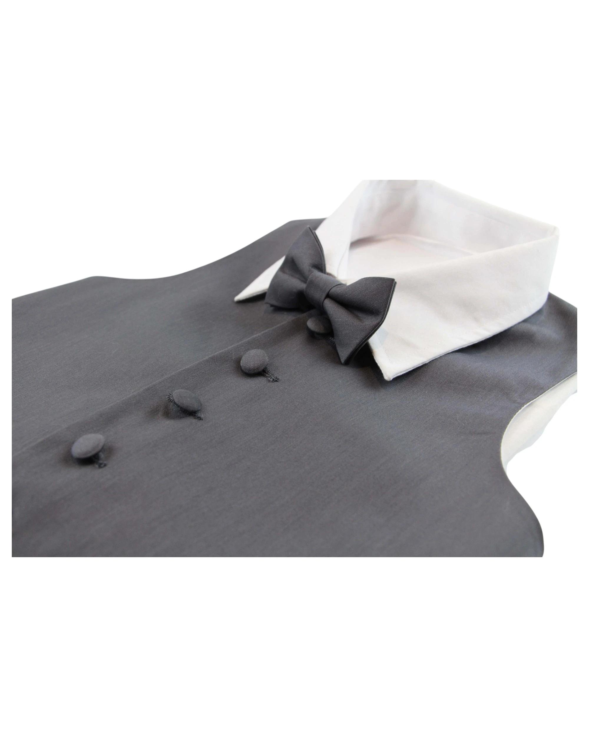 Zasel Boys Junior Cotton Vest Adjustable Waistcoast & Matching Bow Tie ...