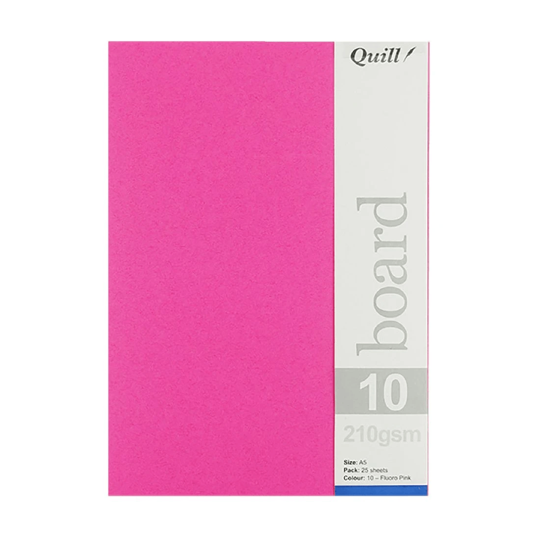 Quill A5 210gsm Board Fluoro Pink 25 Pack - Kmart