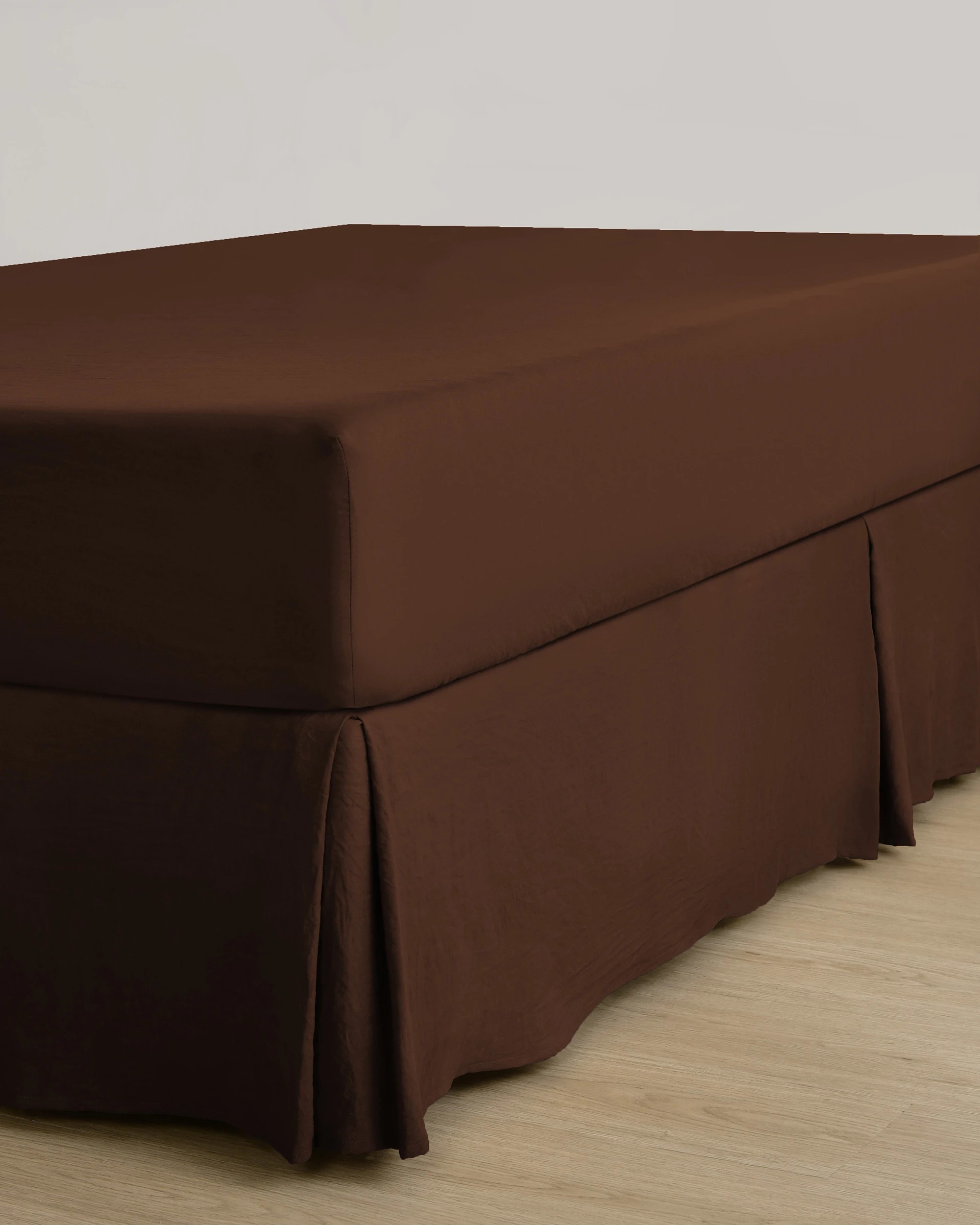 Dreamaker Superfine Washed Microfibre Pleated Valance - Queen Bed ...