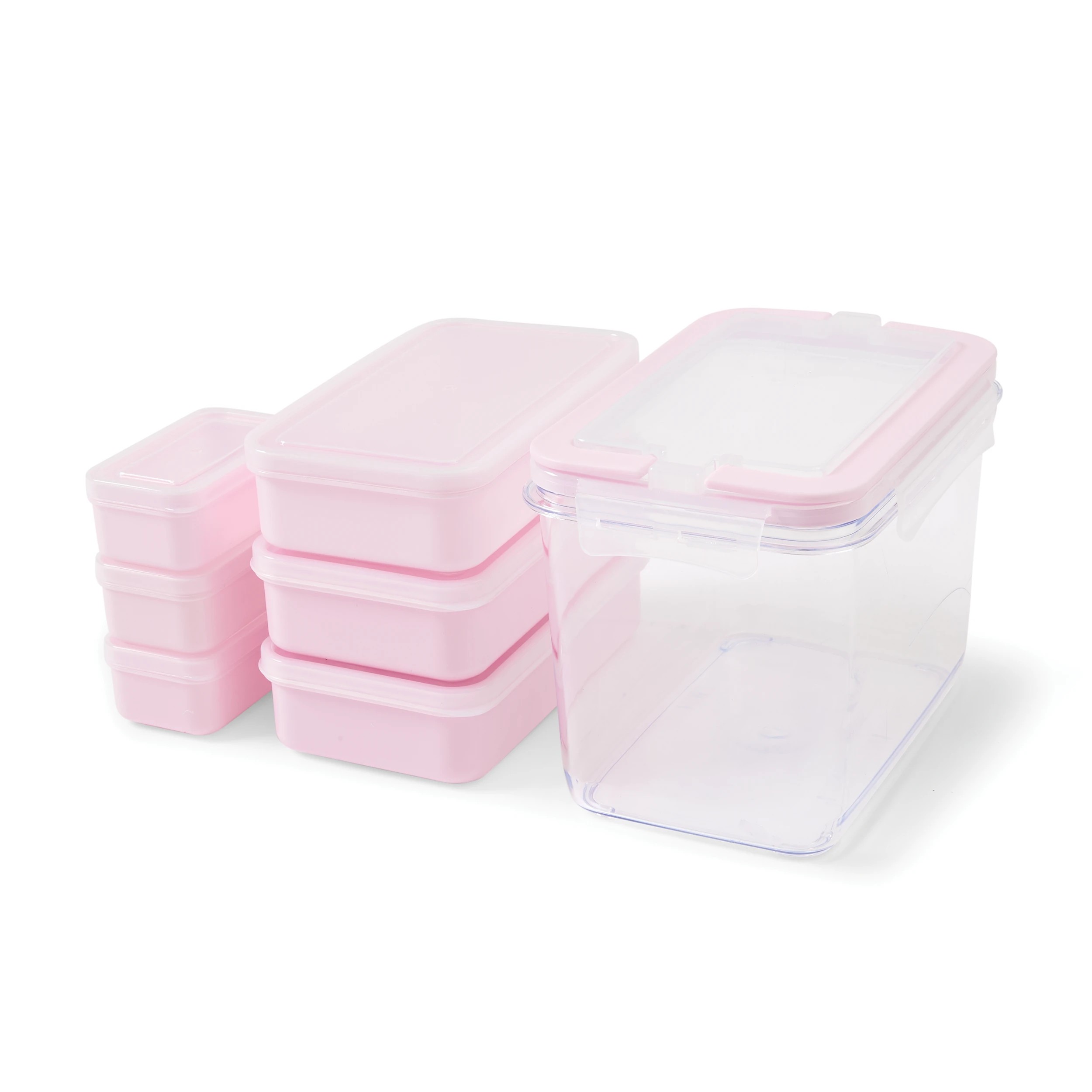 7 Piece Meal Prep Set - Pink - Kmart NZ
