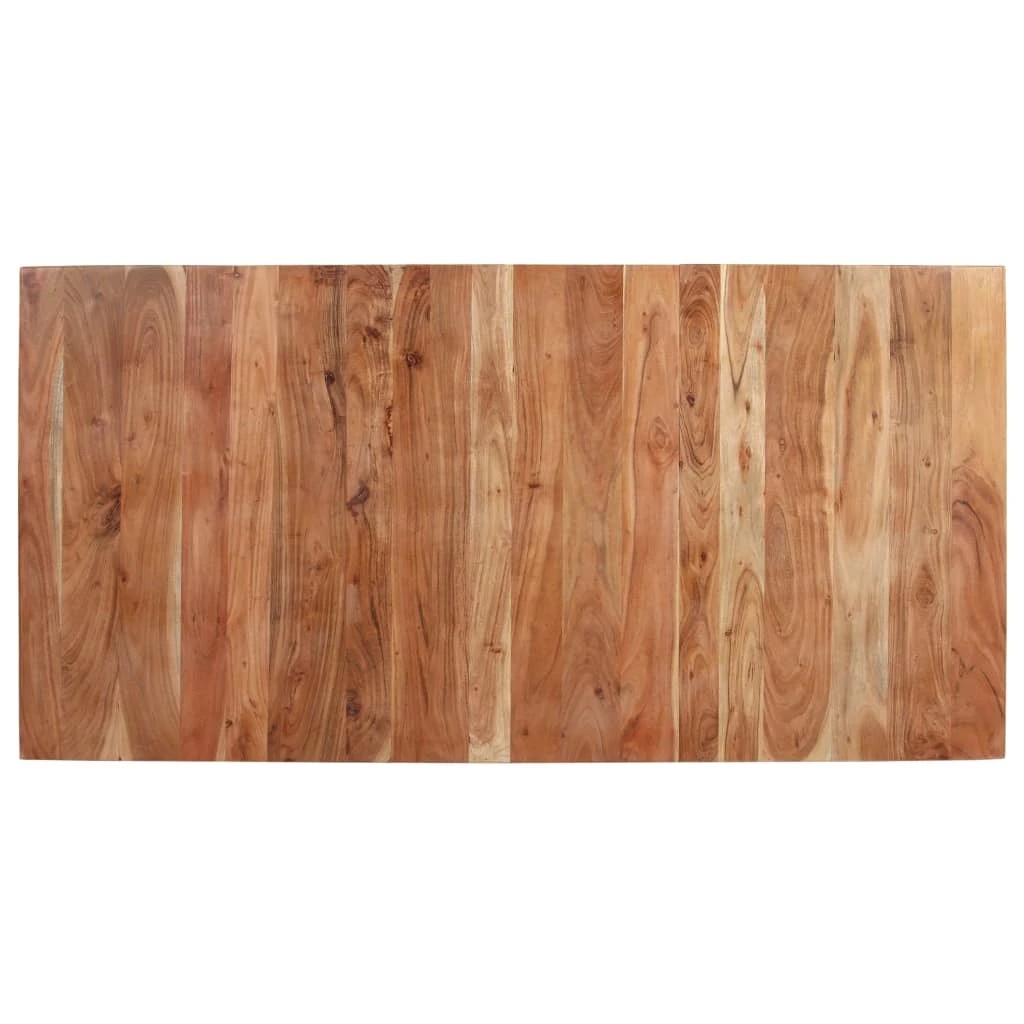 vidaXL Dining Table Solid Acacia Wood - Black - Kmart