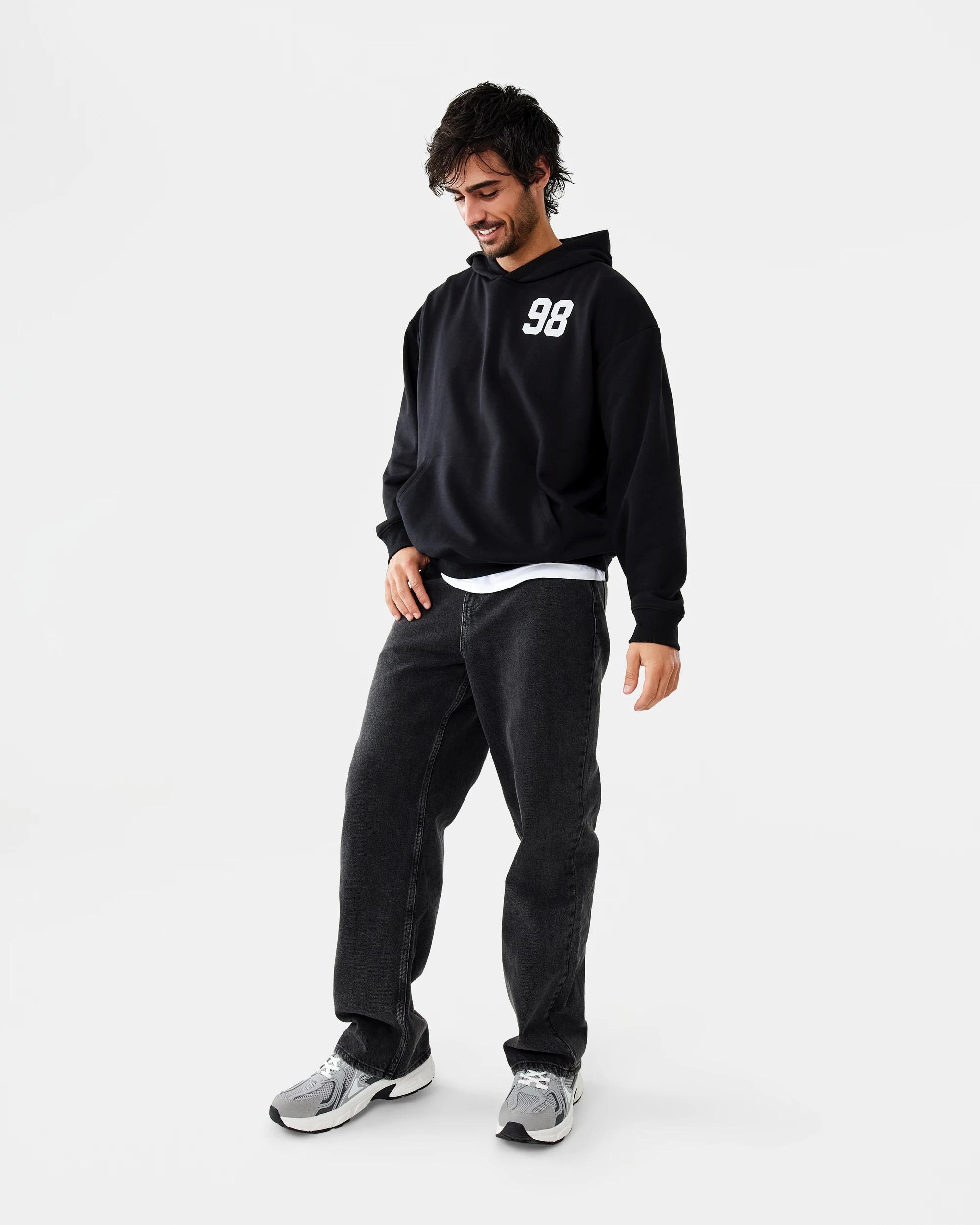 Terry Boxy Print Hoodie - Kmart