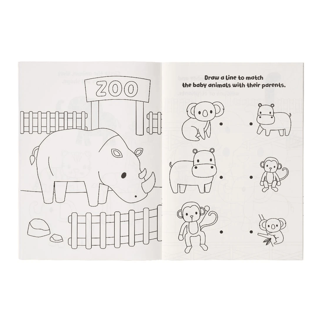 Kadink Colour and Sticker Activity Book Zoo Animals - Kmart