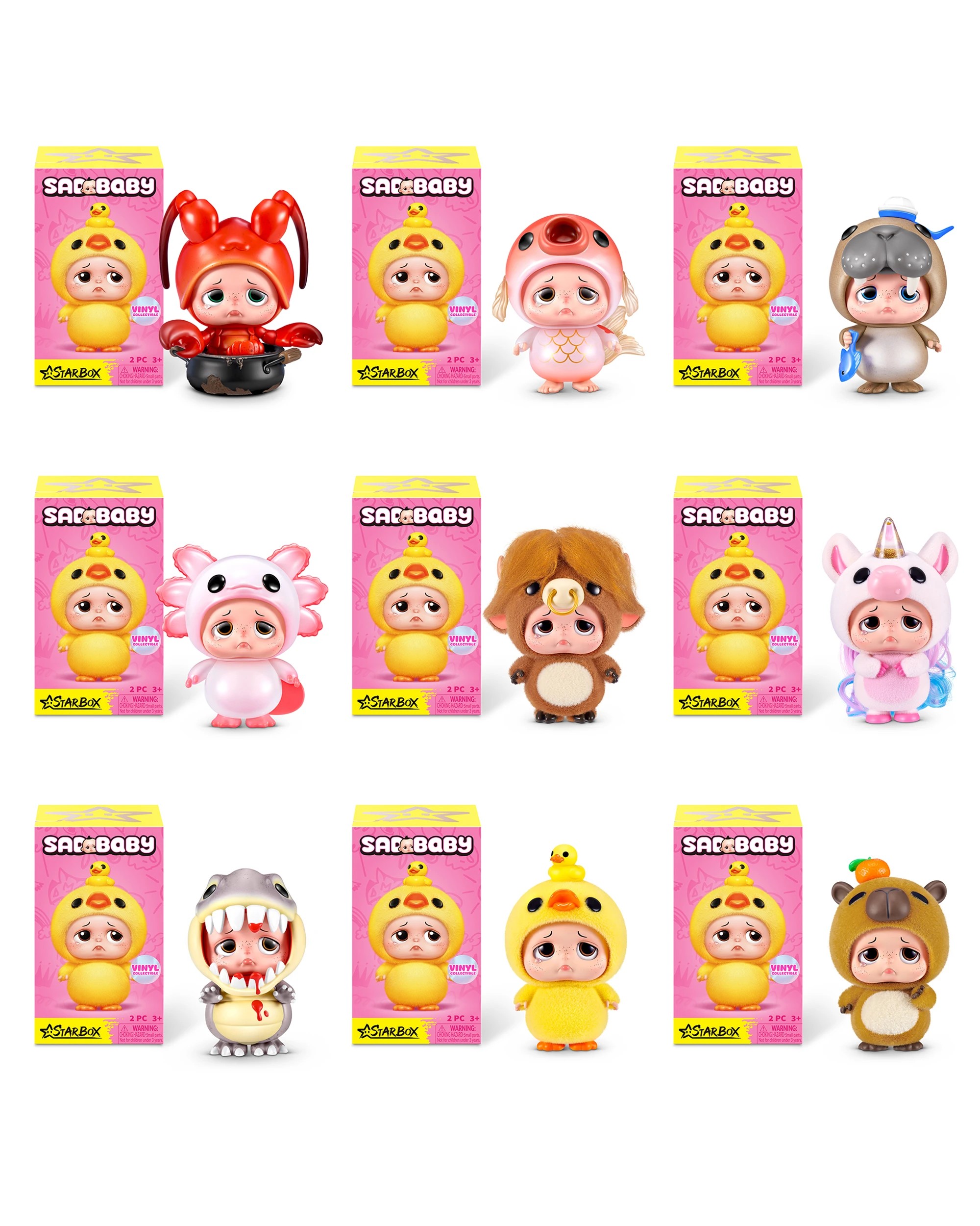 2 Piece Starbox Sad Baby Animals Toy - Assorted - Kmart