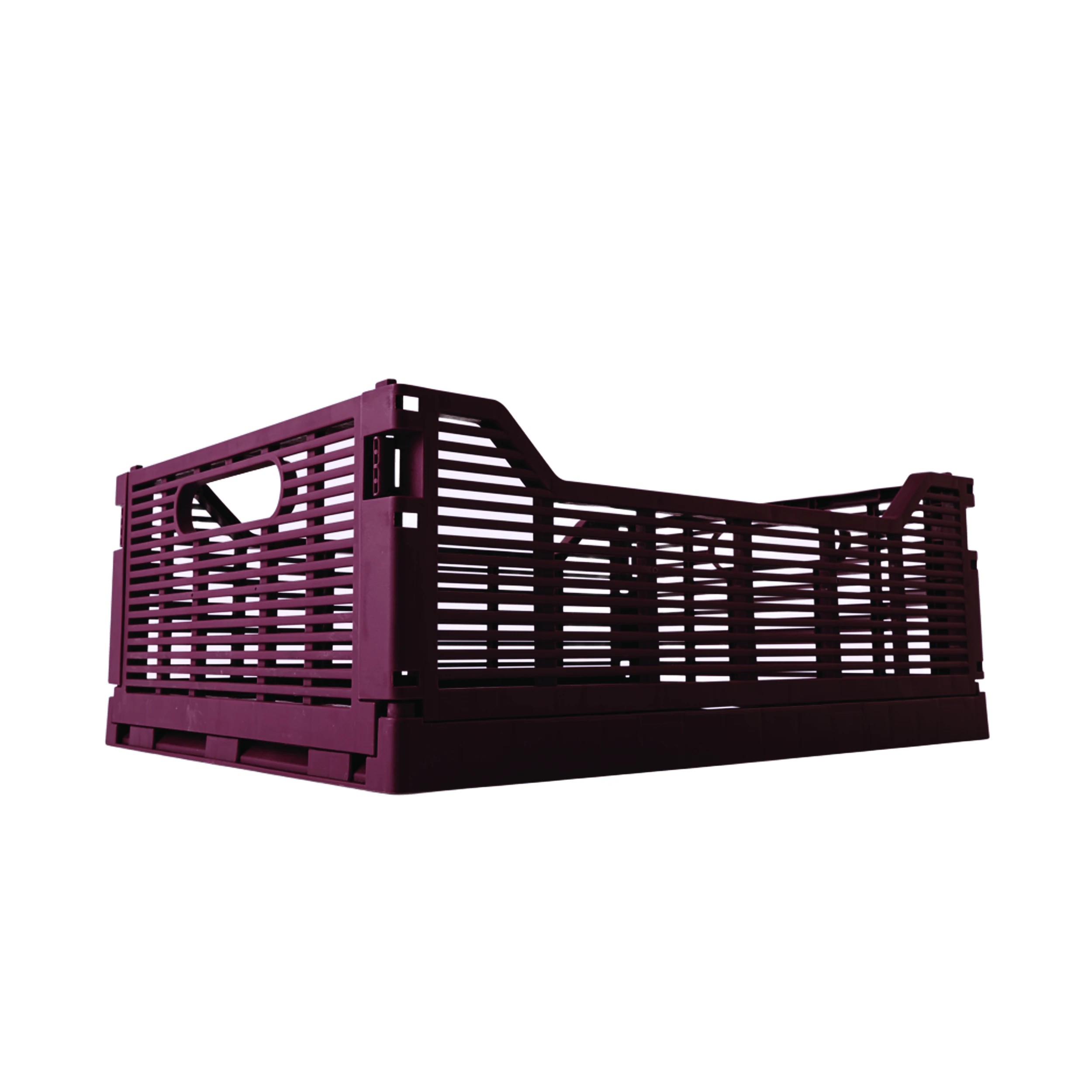 13L Linear Collapsible Crate - Medium, Burgundy - Kmart NZ