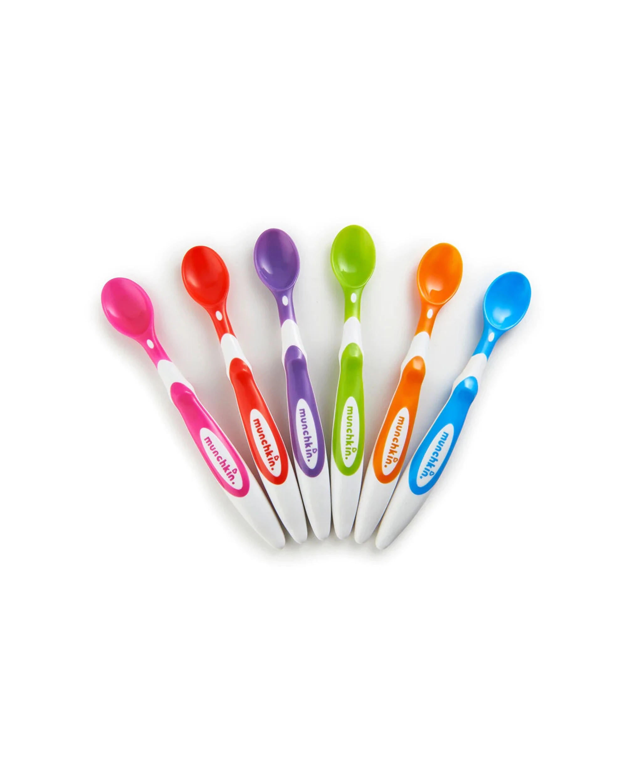 Munchkin Soft-Tip Infant Feeding Spoons 6pc 3 Months Gentle On Gums ...