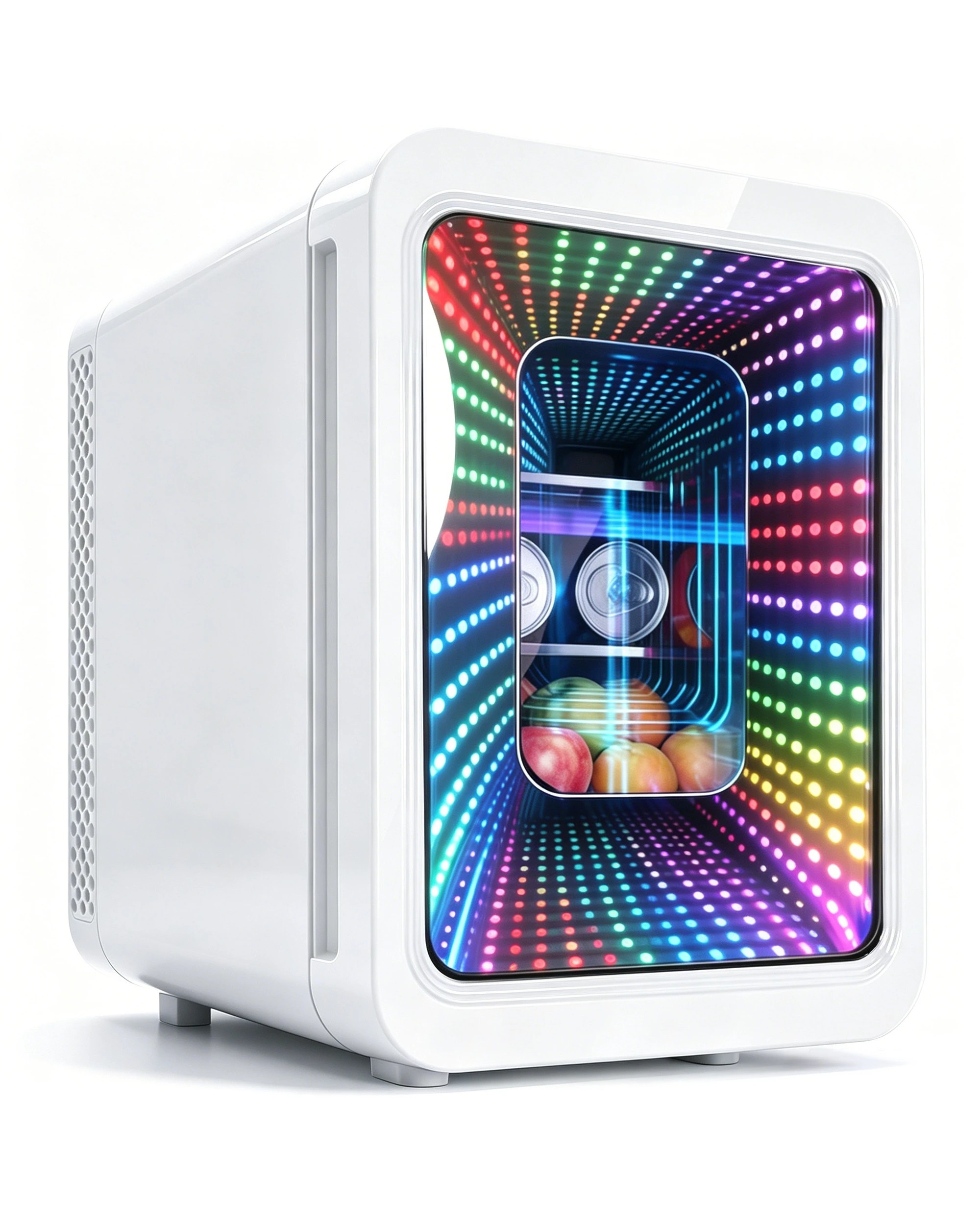 Advwin 20L Mini Fridge for Skincare & Perfume with Mirror Door & LED ...