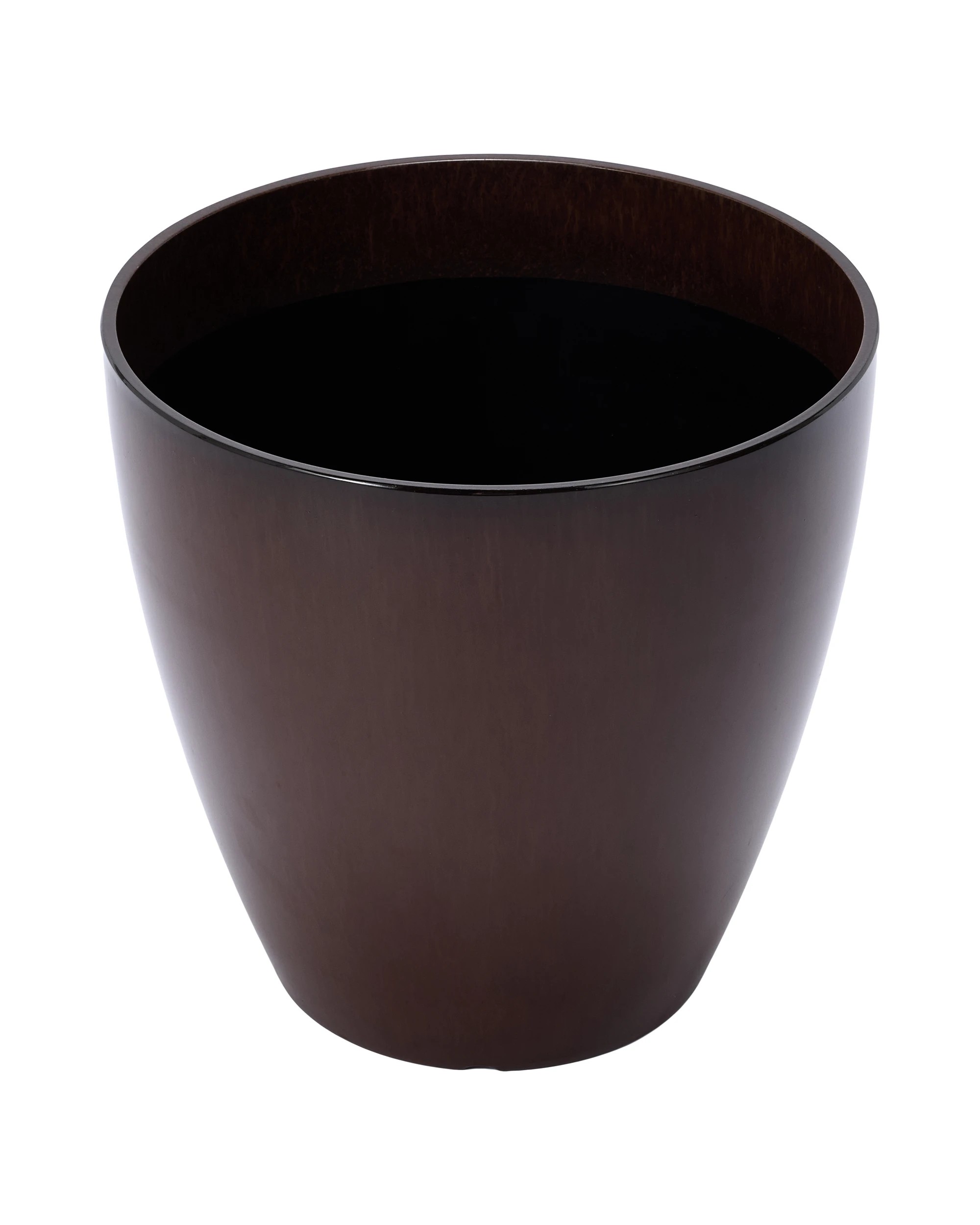 34cm Brown Glazed Look Plastic Pot - Kmart