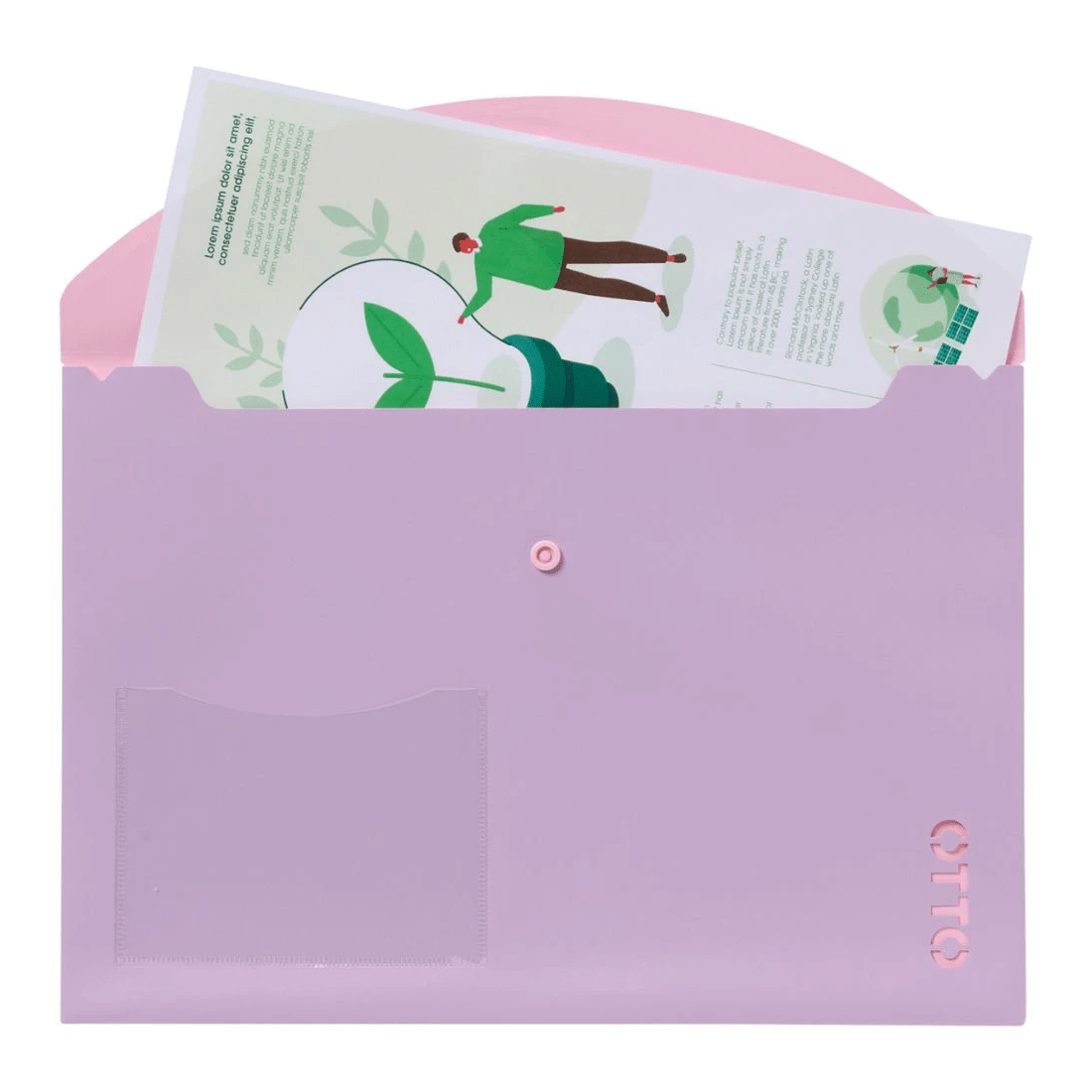Otto A4 Document Wallet Purple - Kmart