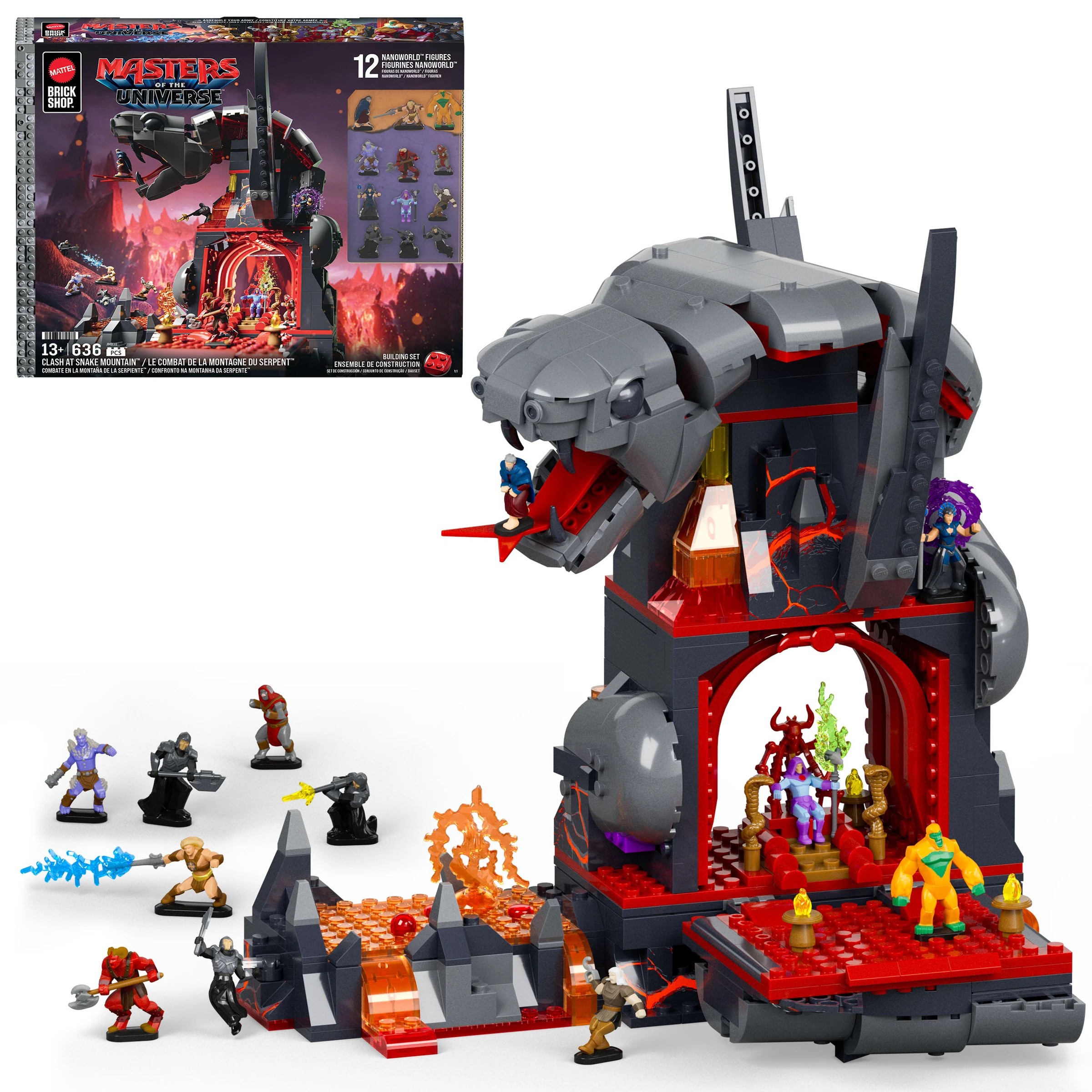 636 Piece Mattel Brick Shop Masters of the Universe Clash at Snake ...
