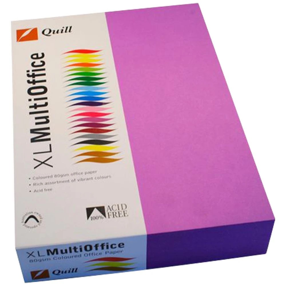 Quill Coloured Paper 80gsm A4 Lilac 500 Sheet Ream - Kmart