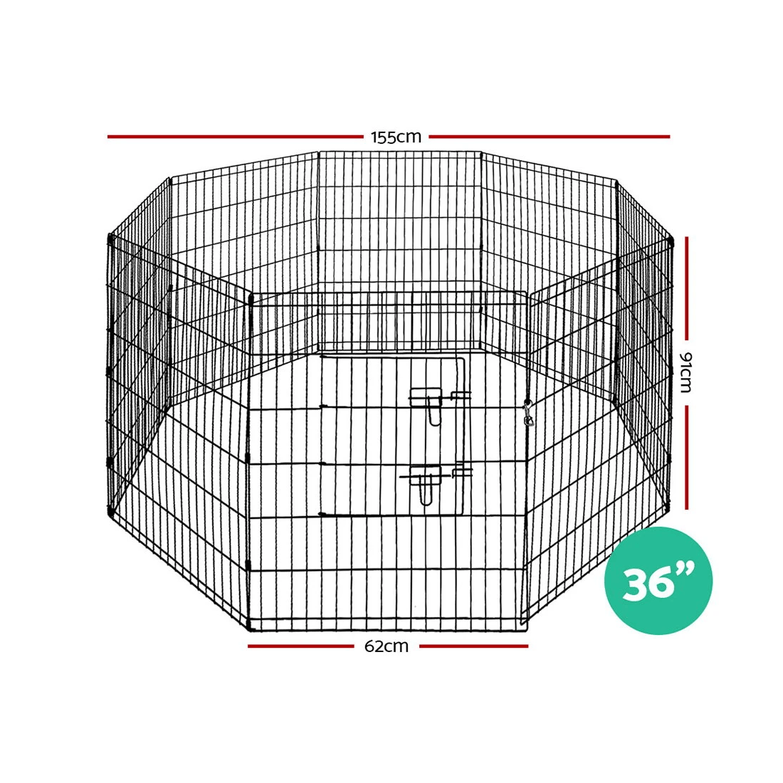 i.Pet 36" 8 Panel Dog Playpen Pet Fence Exercise Cage Enclosure Play ...