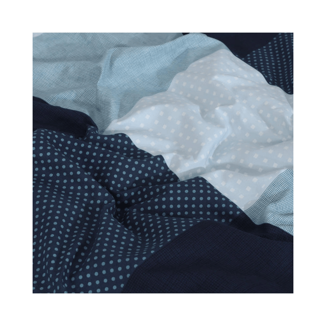 Amsons Blue Check Quilt Cover Set — Single (Double-Brushed Microfiber ...
