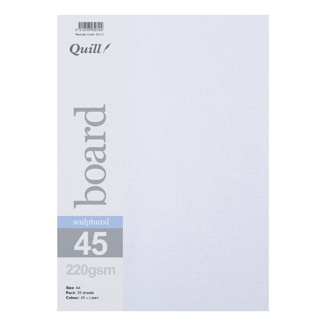 Quill Sculptured 220gsm A4 Board Linen 25 Pack - Kmart