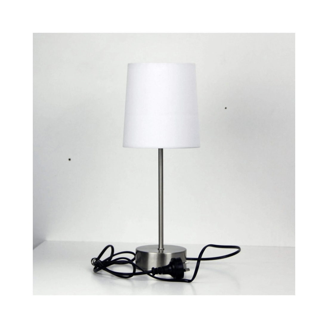 Oriel Lighting Lancet Touch Bedside Lamp, Brushed Chrome Base, White ...