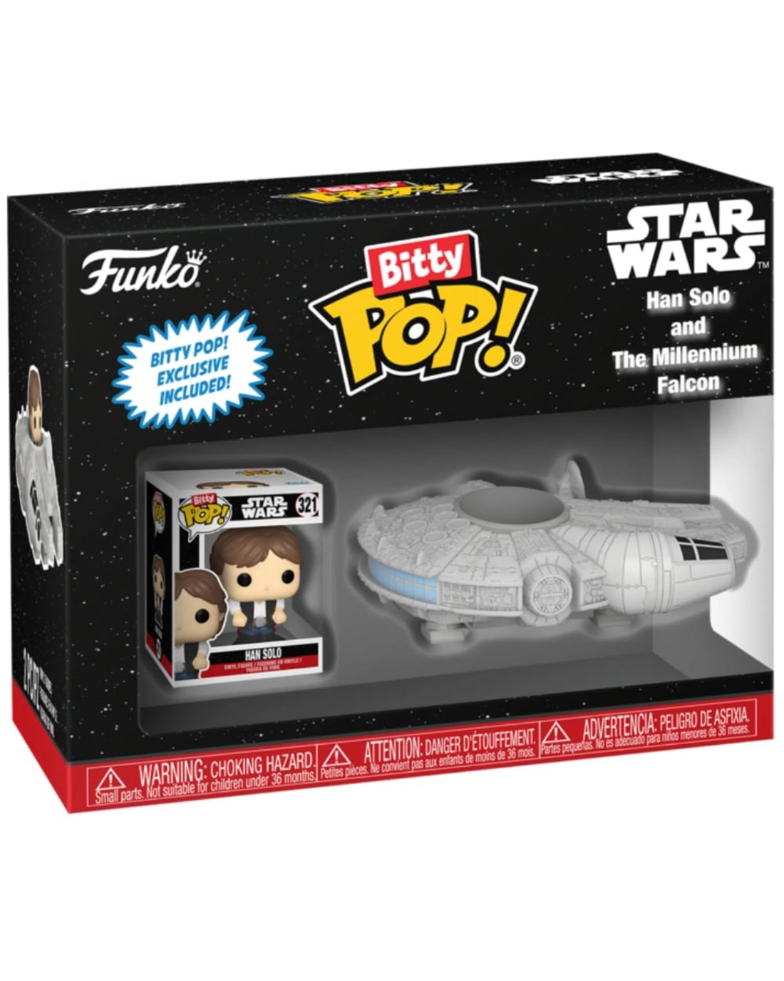 Star Wars Han Solo With Millenium Falcon Bitty Ride Funko POP! Vinyl ...