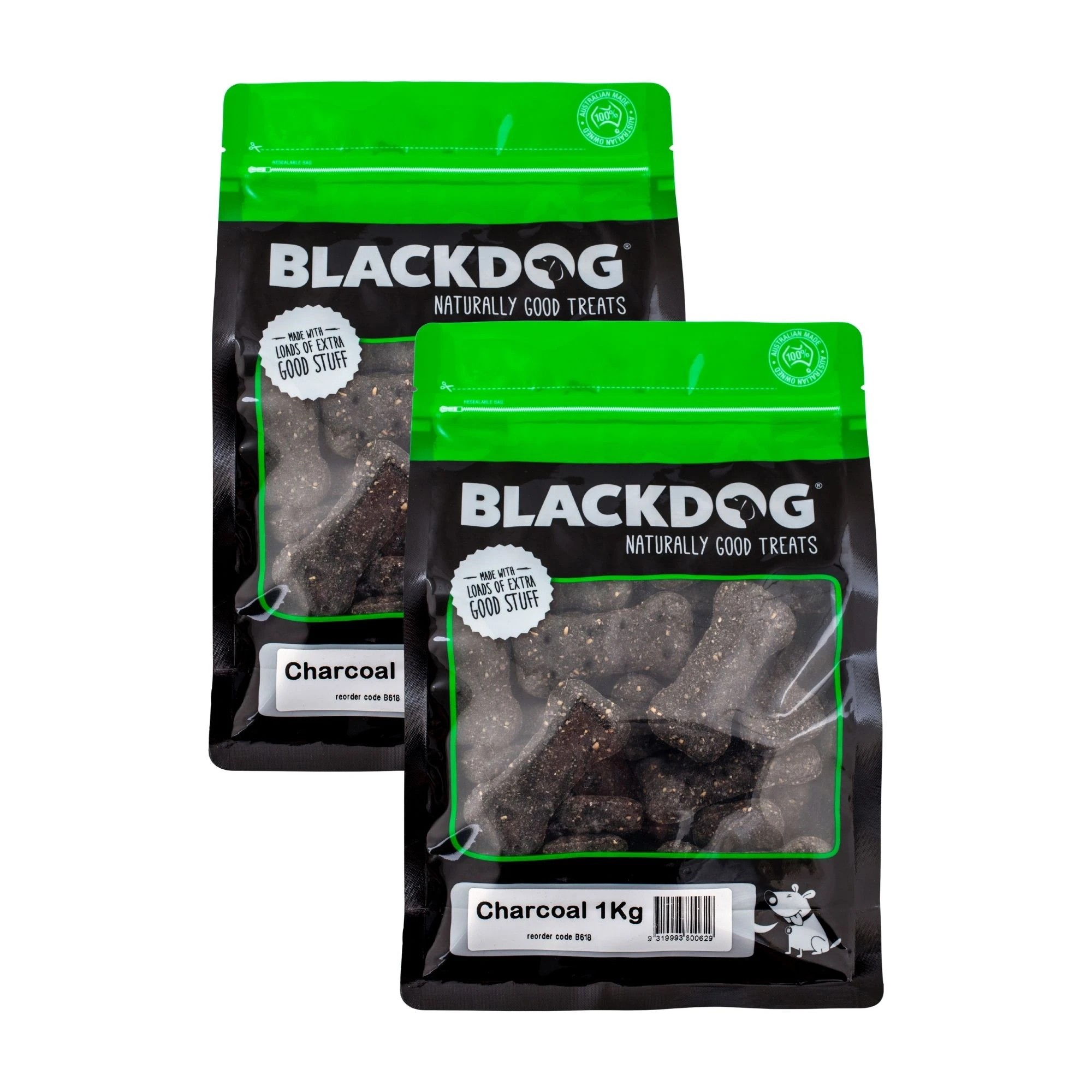Blackdog Charcoal Biscuits 1kg x 2pk - Kmart