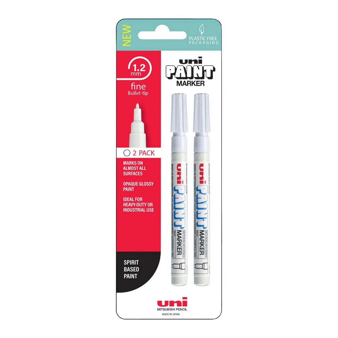 Uni PX-21 Paint Marker White 2 Pack - Kmart