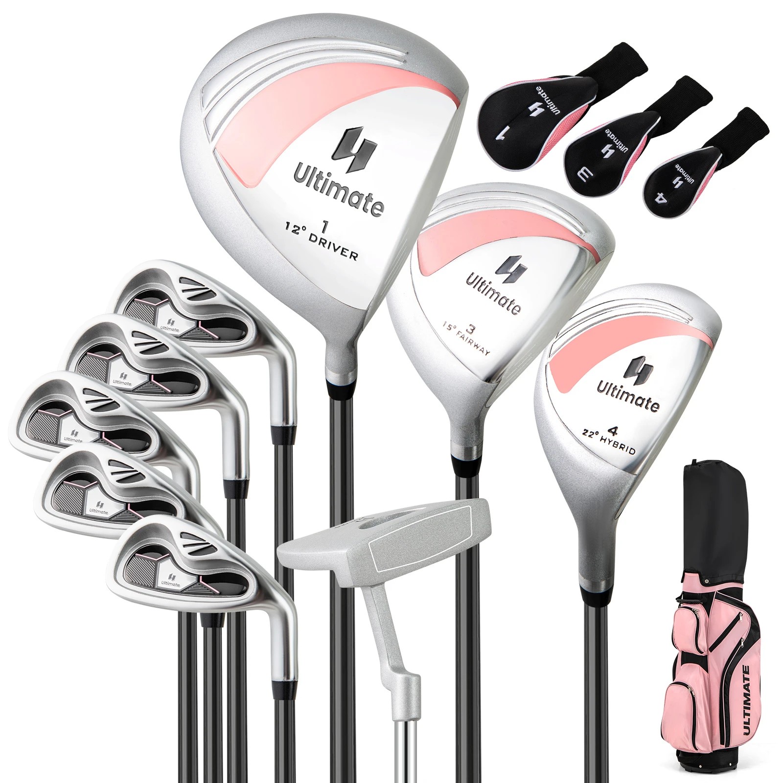 Costway Premium Ladies Golf Clubs Set Starters w/Bag 10PCS Alloy ...