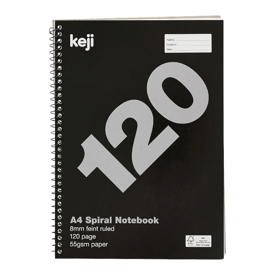 Keji A4 Spiral Notebook 120 Page - Kmart