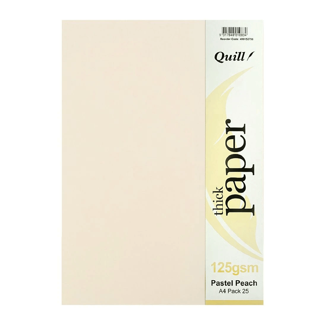 Quill A4 Paper 125gsm Pastel Peach 25 Pack - Kmart