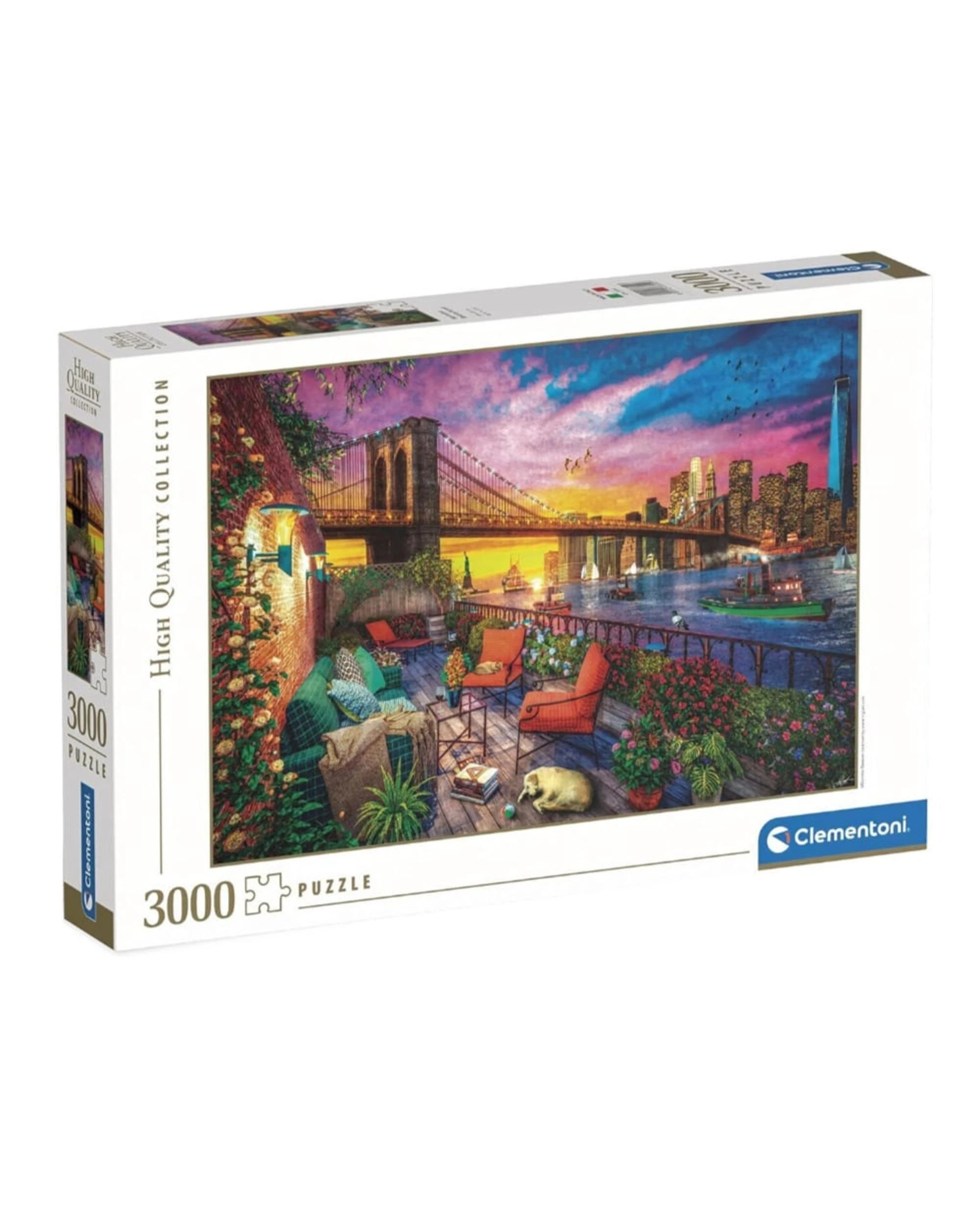 Clementoni Manhattan Balcony Sunset 3000 Piece Puzzle - Kmart