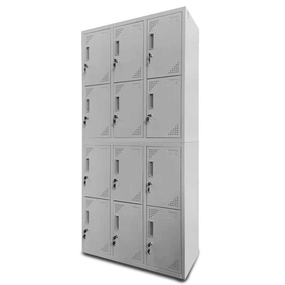 Fortia12-Door Locker Cabinet Metal Gym Storage - Grey - Kmart