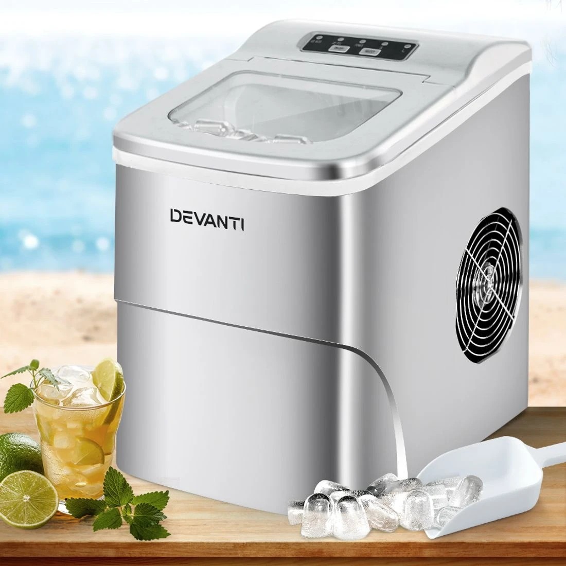 Devanti 12kg Ice Maker Machine - Silver - Kmart