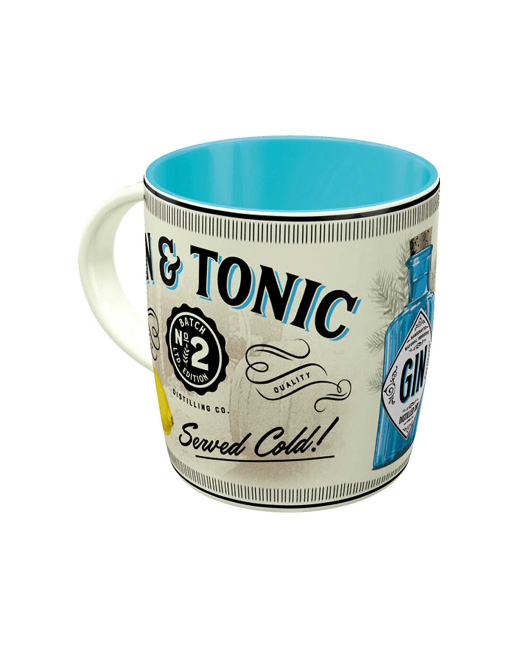 Nostalgic-Art 4PK Ceramic Mug 330ml Retro Design - Gin & Tonic Served ...