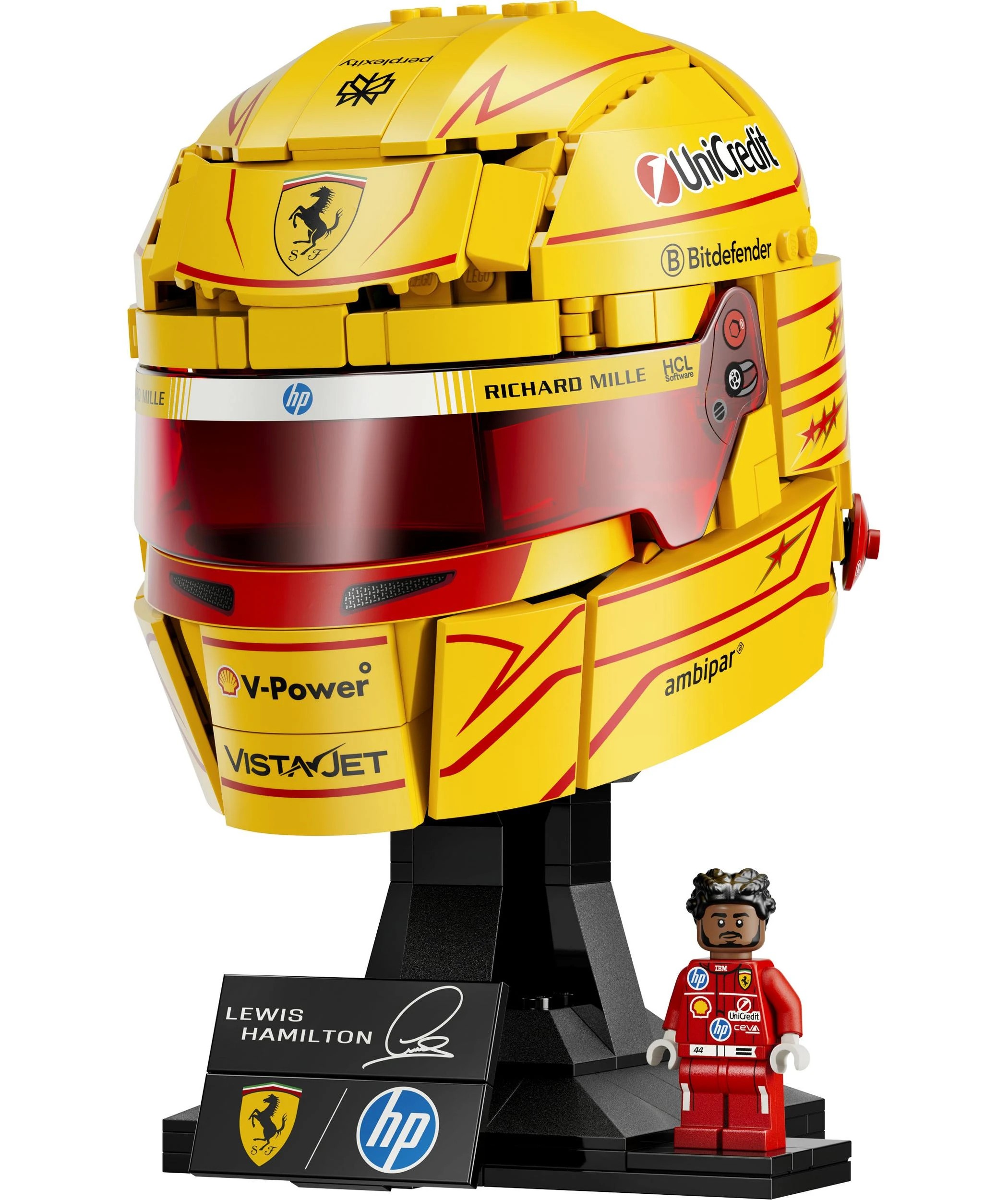 LEGO Editions Formula 1 Scuderia Ferrari HP Lewis Hamilton Helmet 43022 ...
