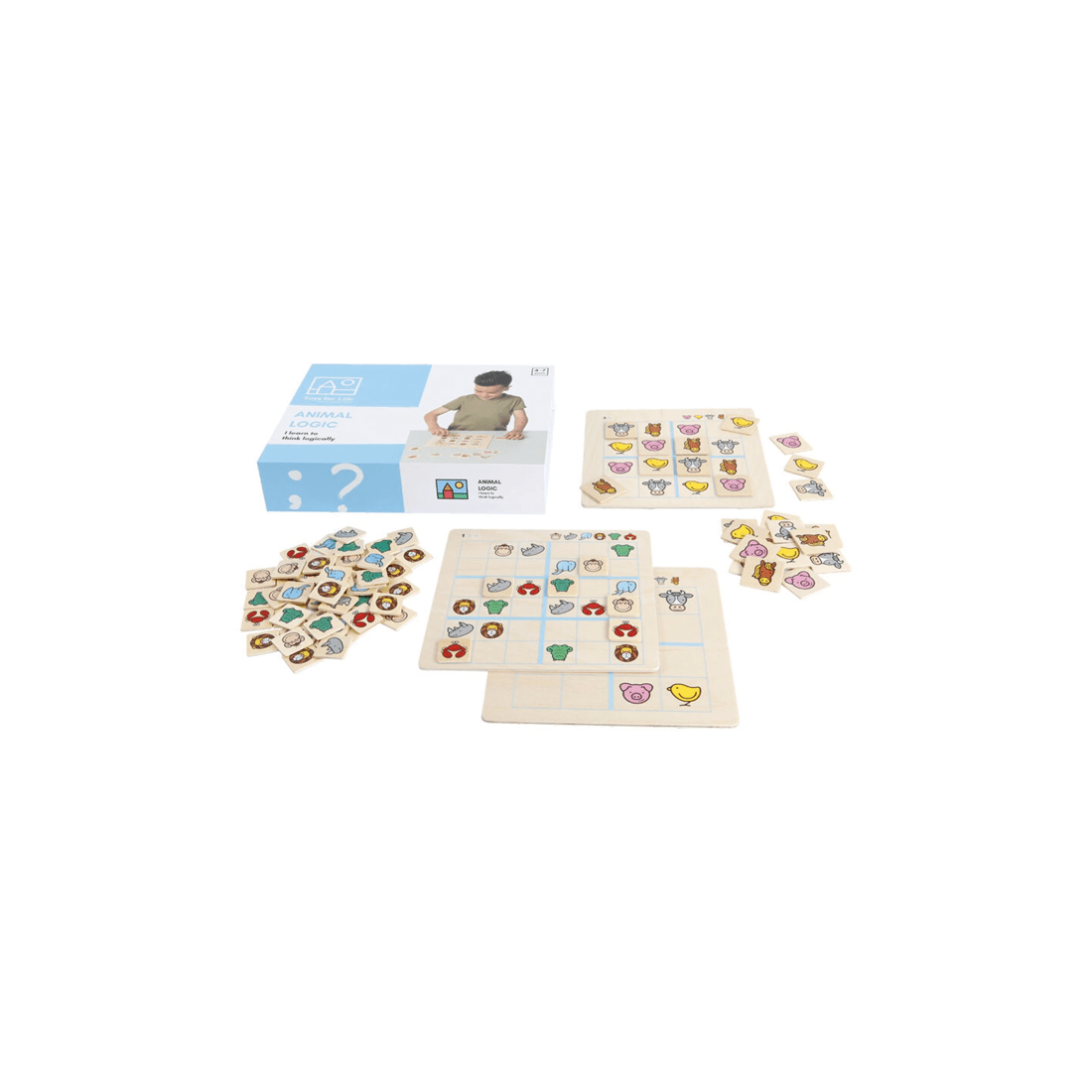 TFL Animal Logic Wooden Puzzle 60Pc Educational Puzzle Kids Learning ...