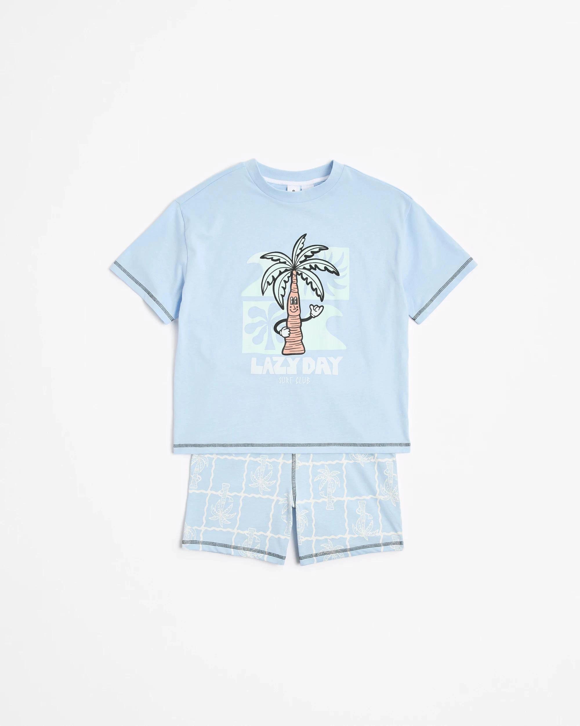 Target Australian Cotton Older Boys Oversized Short Pyjama Set - Stripe ...