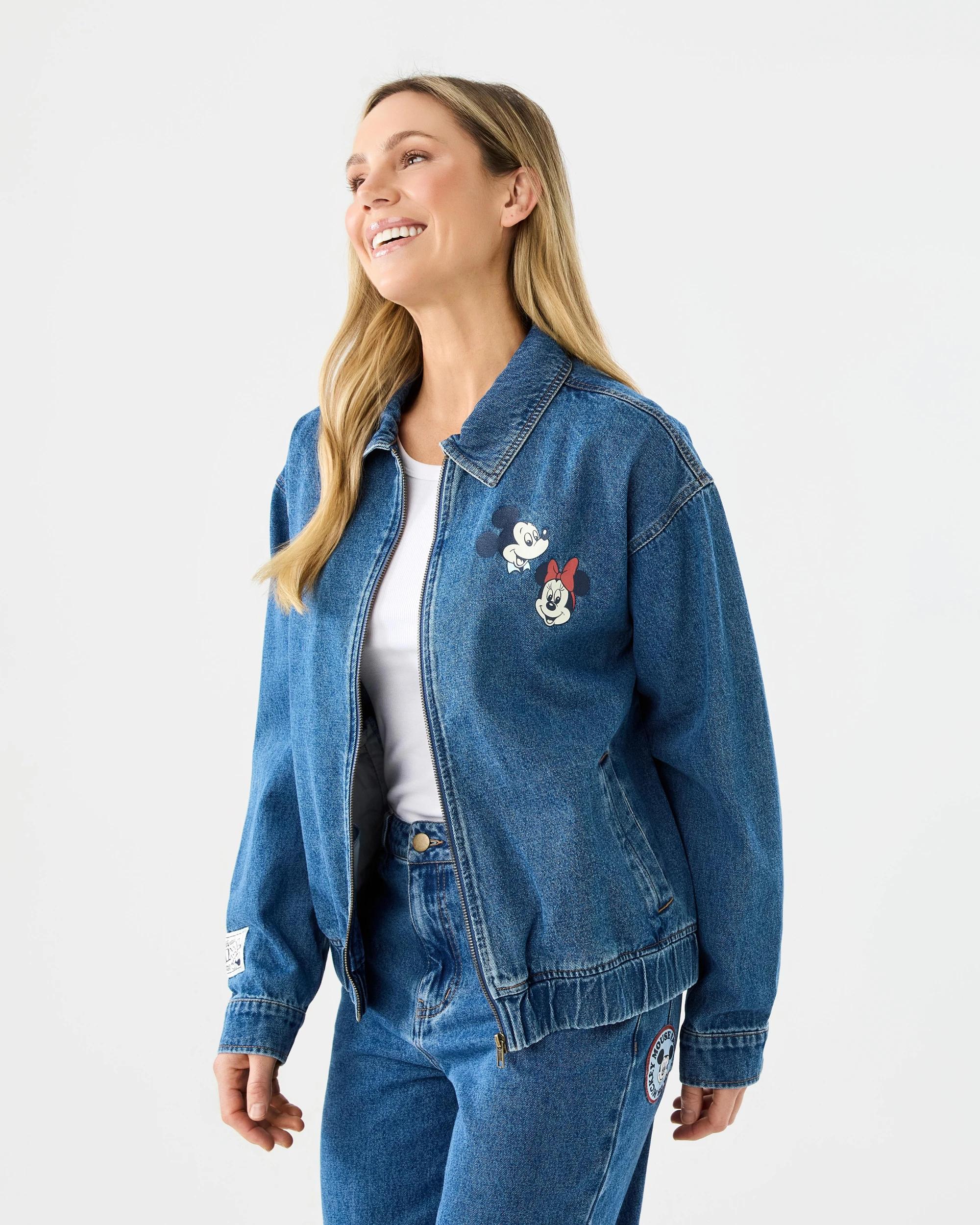 Mickey Mouse License Denim Bomber Jacket - Kmart