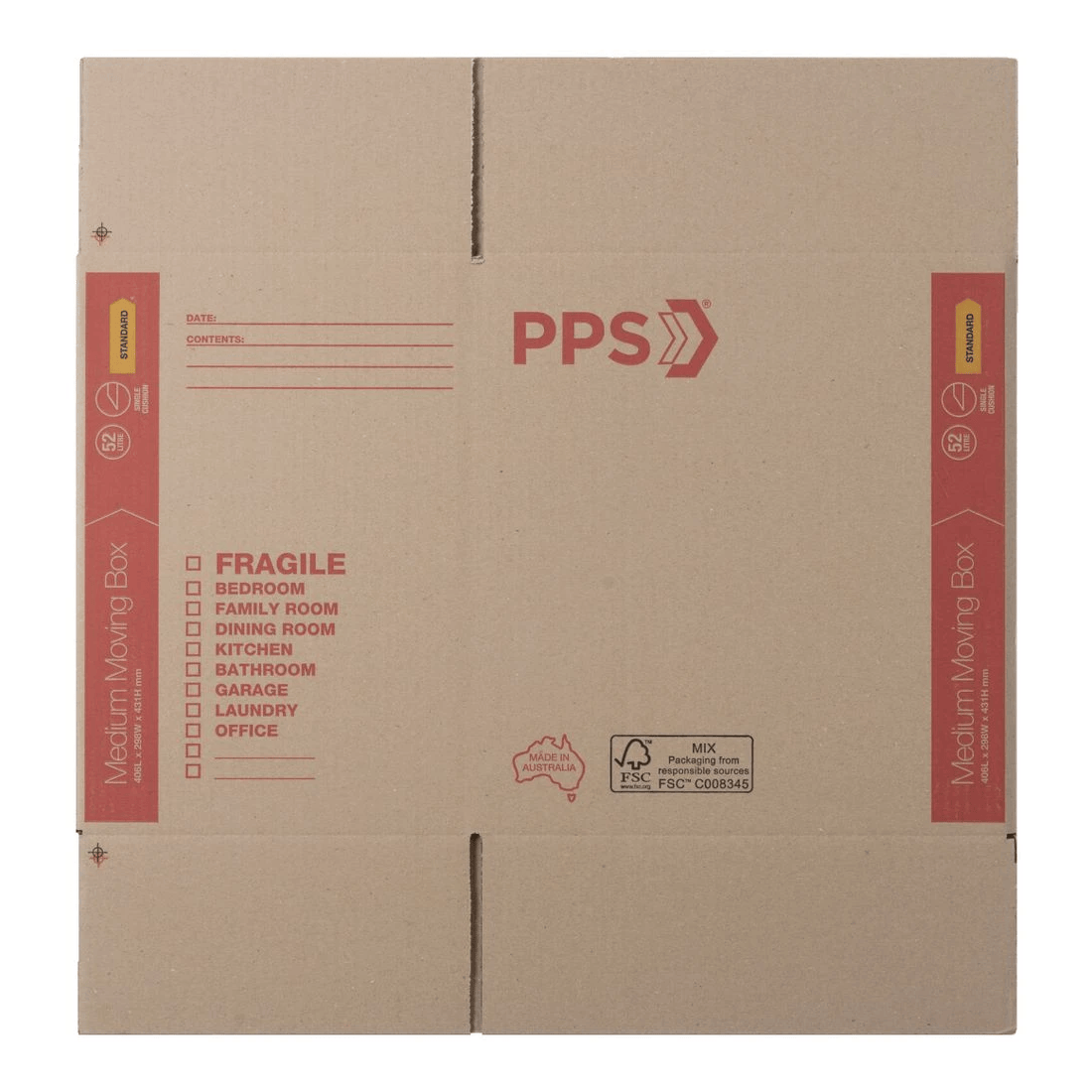 PPS Moving Box Medium 406 x 298 x 431mm - Kmart