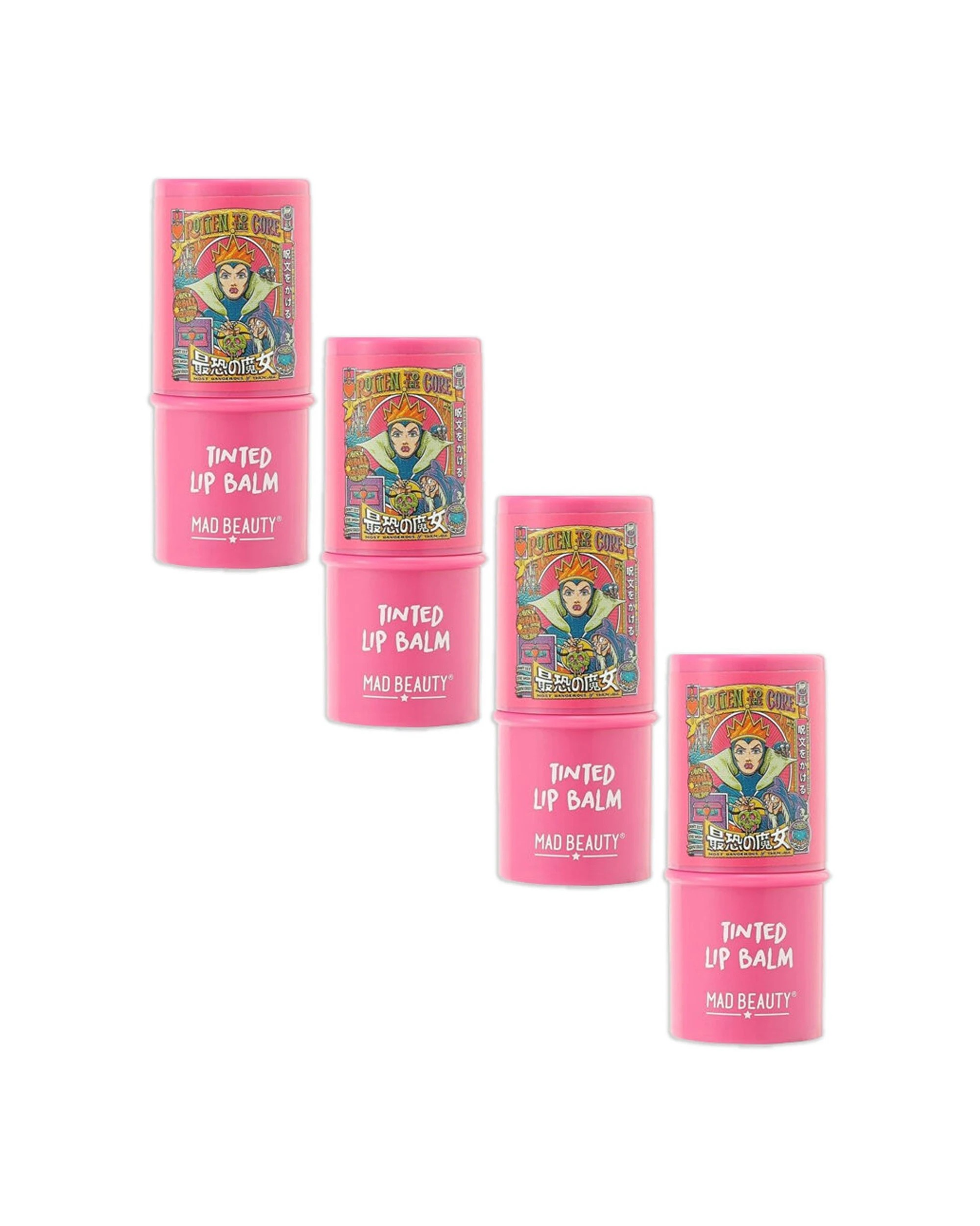 Disney 4PK Wicked Villains Evil Queen Scented Tinted Lip Balm Cherry 5g ...